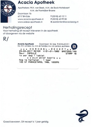 Acacia Apotheek Ede | Recept herhalen